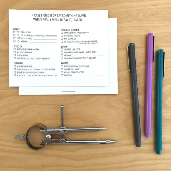 Everyday Cards - Check Box (Pack) - UPstudio