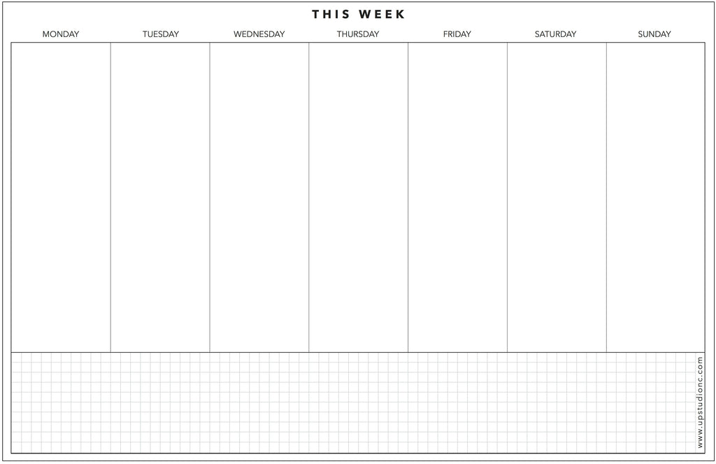 Weekly Planning Notepad - UPstudio