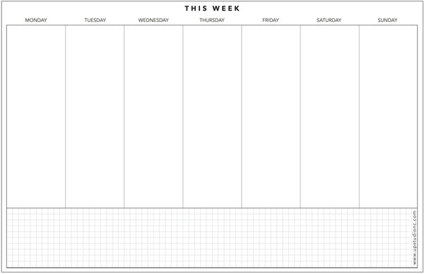 Weekly Planning Notepad - UPstudio